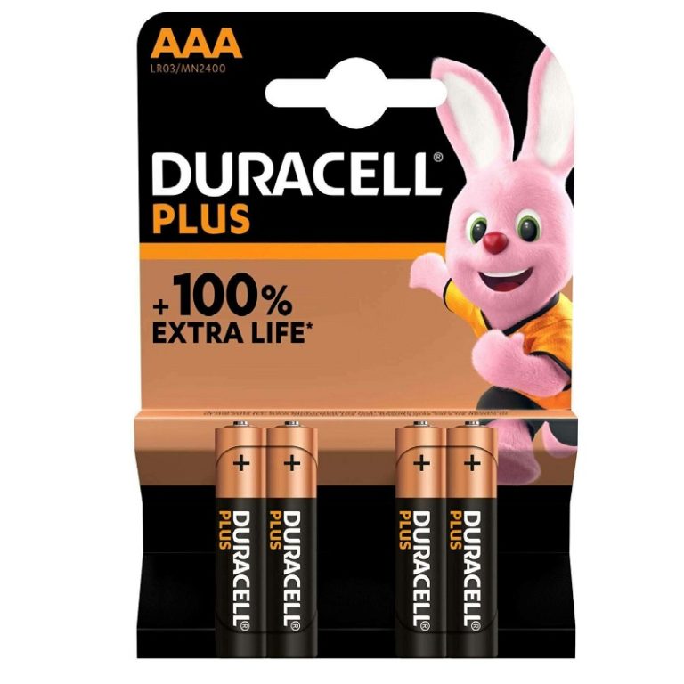 Pilhas DURACELL AAA PLUS 4Pilhas - JocaEletronica