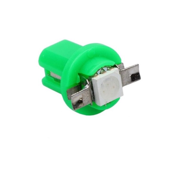 Lâmpada Led SMD B8.5d 12V de côr Verde - JocaEletronica