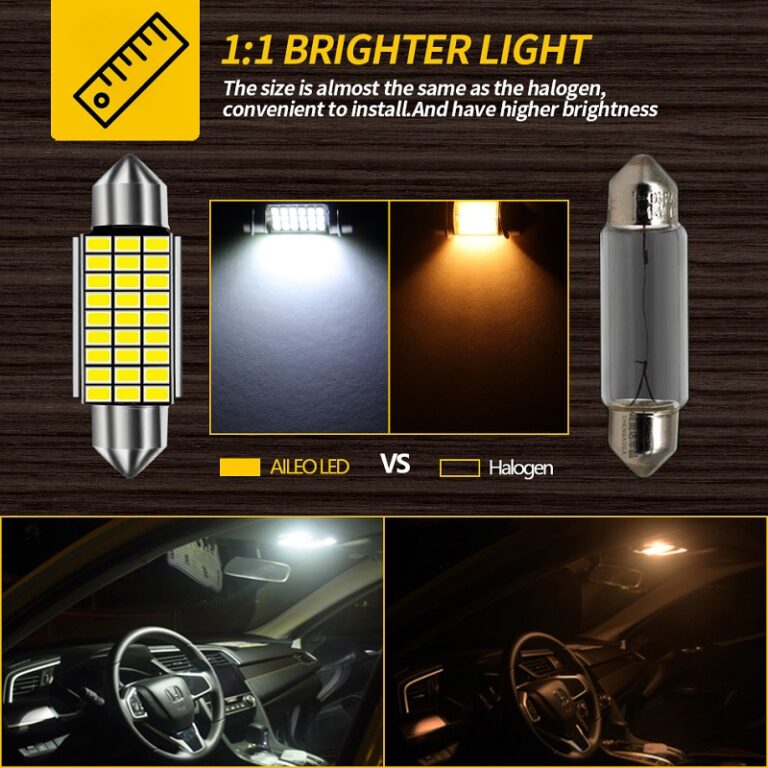 Lâmpada Led SMD C10W C5W 12V de cor Branca - JocaEletronica