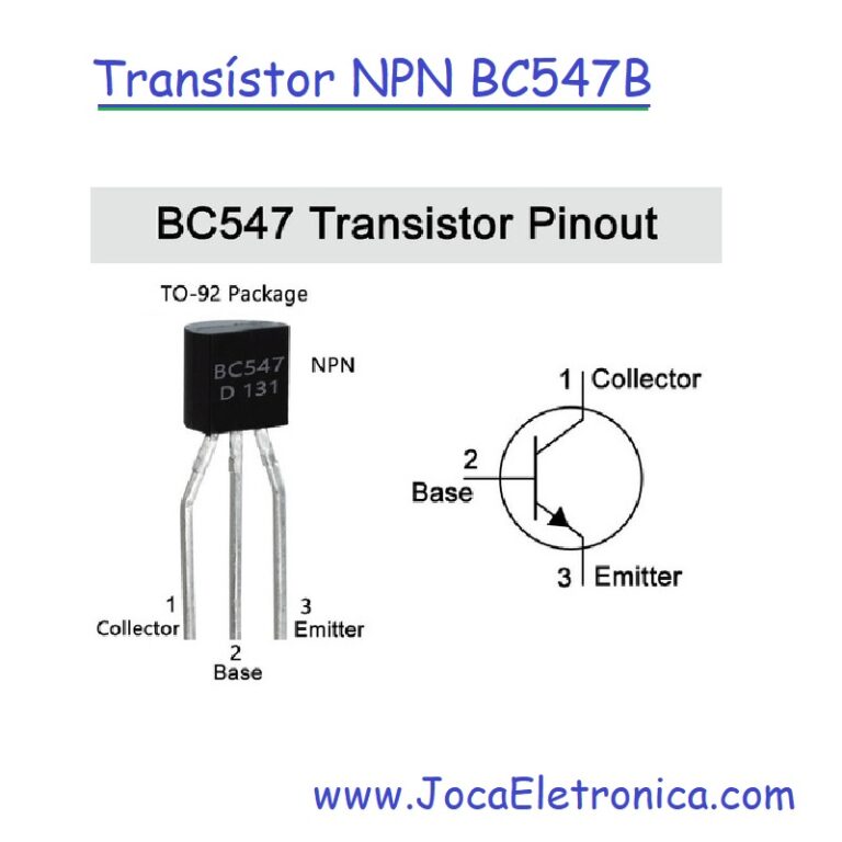 Transístor NPN BC547B - JocaEletronica