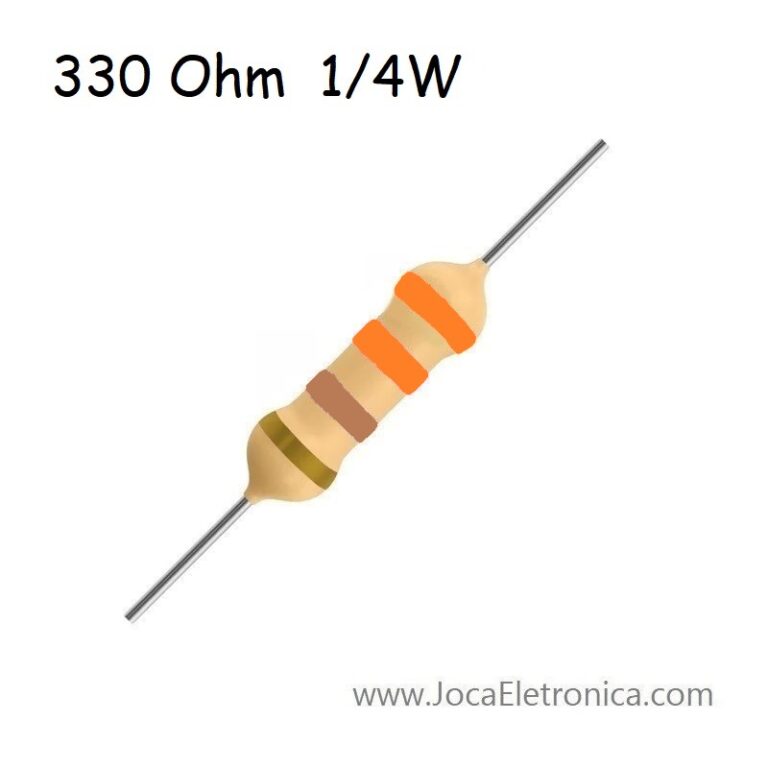 Resistor / Resistência 330 Ohm 1/4W carbono 5%
