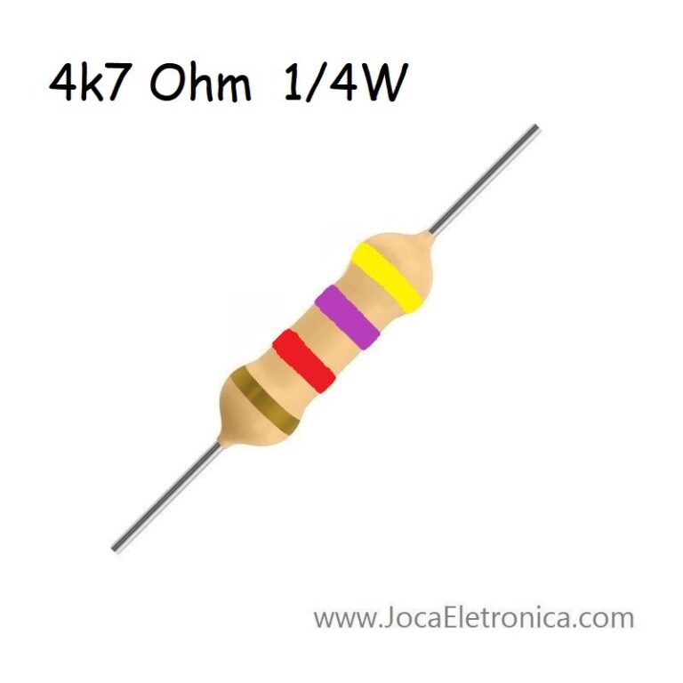 Resistor / Resistência 4k7 Ohm 1/4W carbono 5%-