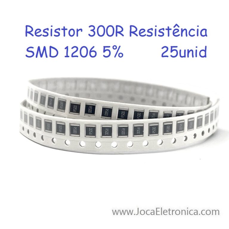 Resistor 300R Resistência SMD 1206 5% 25unid-