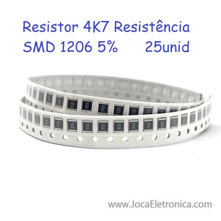 Resistor 4K7 Resistência SMD 1206 5% 25unid-