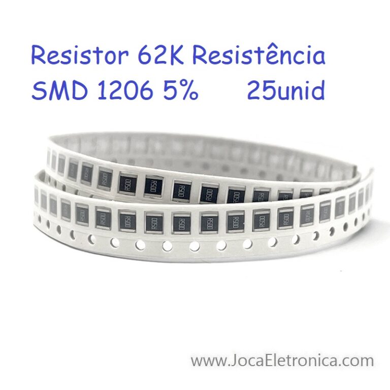 Resistor 62K Resistência SMD 1206 5% 25unid-