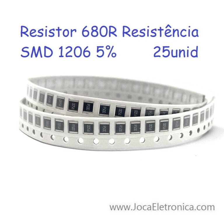 Resistor 680R Resistência SMD 1206 5% 25unid-
