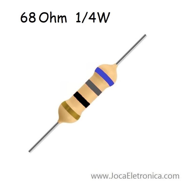 Resistor 68R / Resistência 68 Ohm 1/4W carbono 5%-