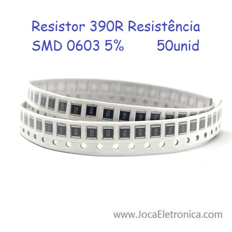 Resistor 390R Resistência SMD 0603 5% 50unid-