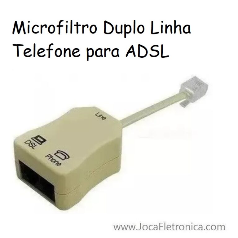 Microfiltro Duplo Linha Telefone para ADSL - JocaEletronica