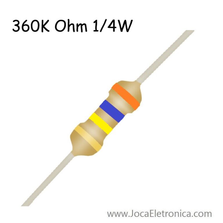 Resistor / Resistência 360K Ohm 1/4W carbono 5%