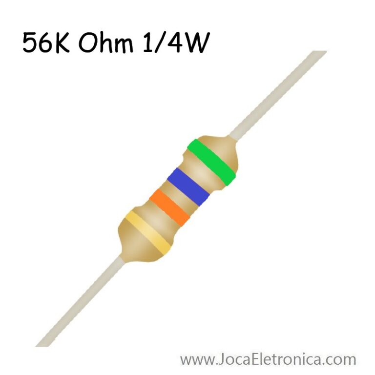 Resistor / Resistência 56K Ohm 1/4W carbono 5%
